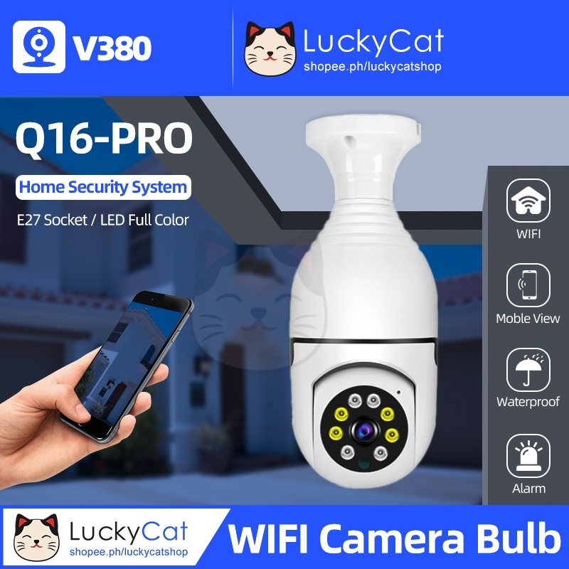 V380 Q16 HD 1080P Smart WIFI E27 Camera Bulb IP Camera Indoor/Outdoor ...