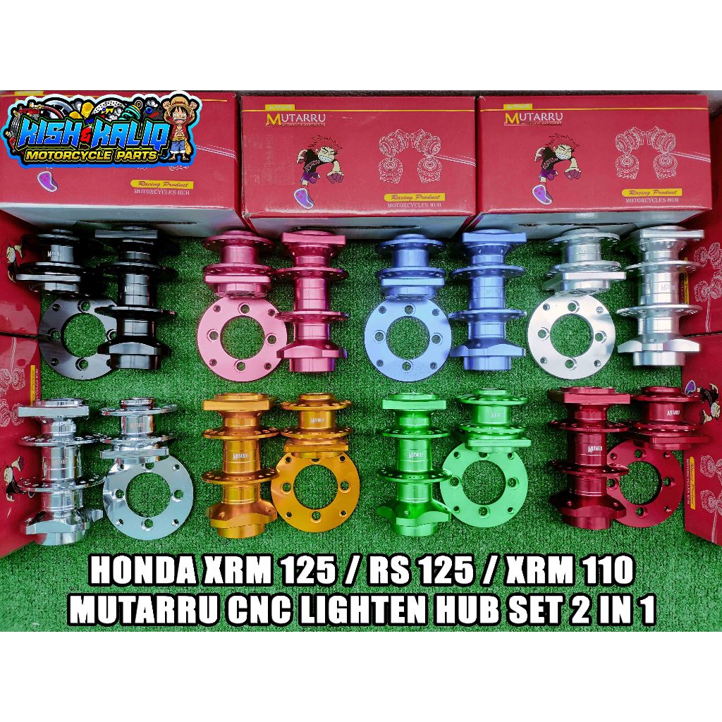 MUTARRU CNC LIGHTEN HUB SET 2 IN 1 FOR HONDA XRM 125 / RS 125 / XRM 110 ...