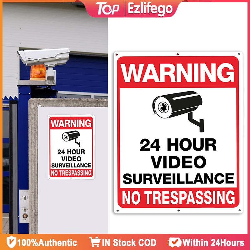 CCTV Warning Sign Waterproof 10 X 7 Inch Indoor or Outdoor Use Video ...