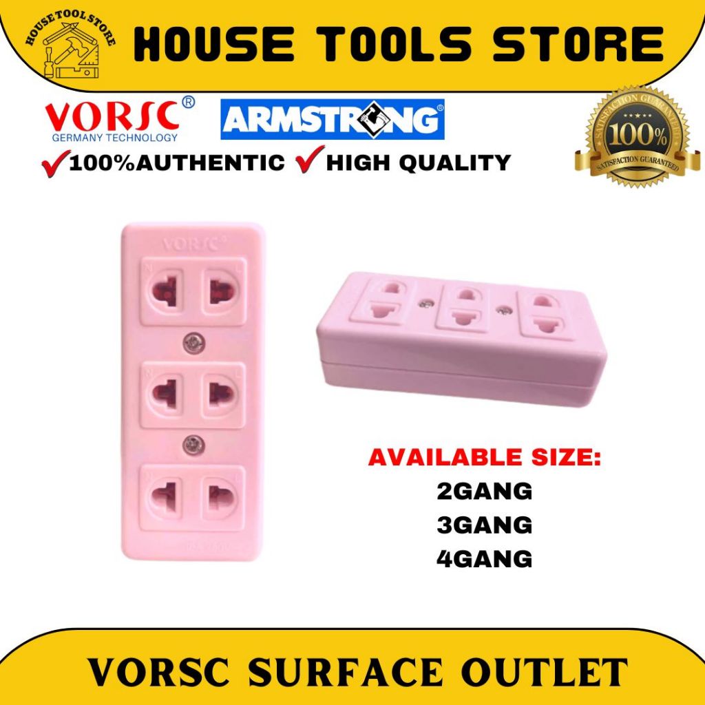 VORSC SURFACE TYPE DOUBLE CONVENIENCE OUTLET / EXTENSION OUTLET ...