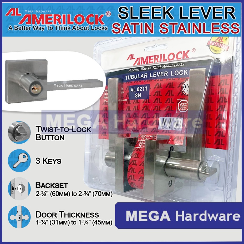 AMERILOCK Door Knob Lever Type Lockset Modern Series (AL 6200 ...