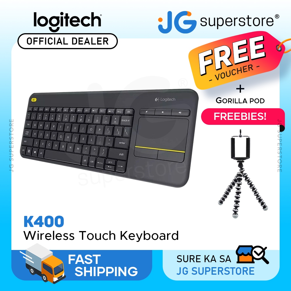 Logitech K400 Plus 2.4GHz Wireless Touch Keyboard w/ Built-In Multi ...