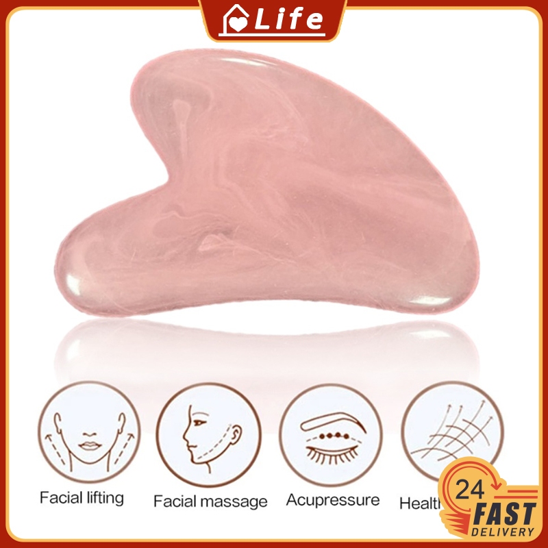 Natural Gua Sha Stone Scraper For Face Neck Facial Massager Quartz Jade ...