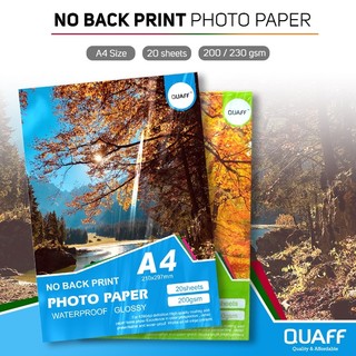 QUAFF Tree Type No Back Print Inkjet Photo Paper Glossy A4 Size 200gsm ...