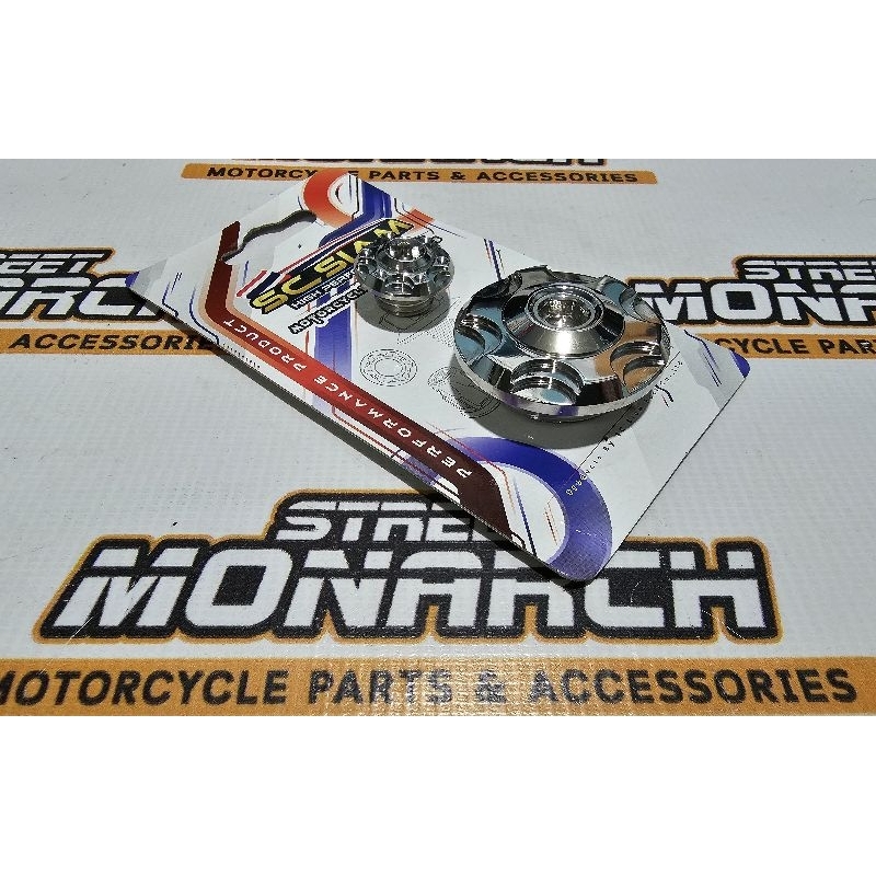 SC SIAM WHITE GOLD DUO CAP / CUP WHITE COVER FOR YAMAHA MIO SPORTY ...