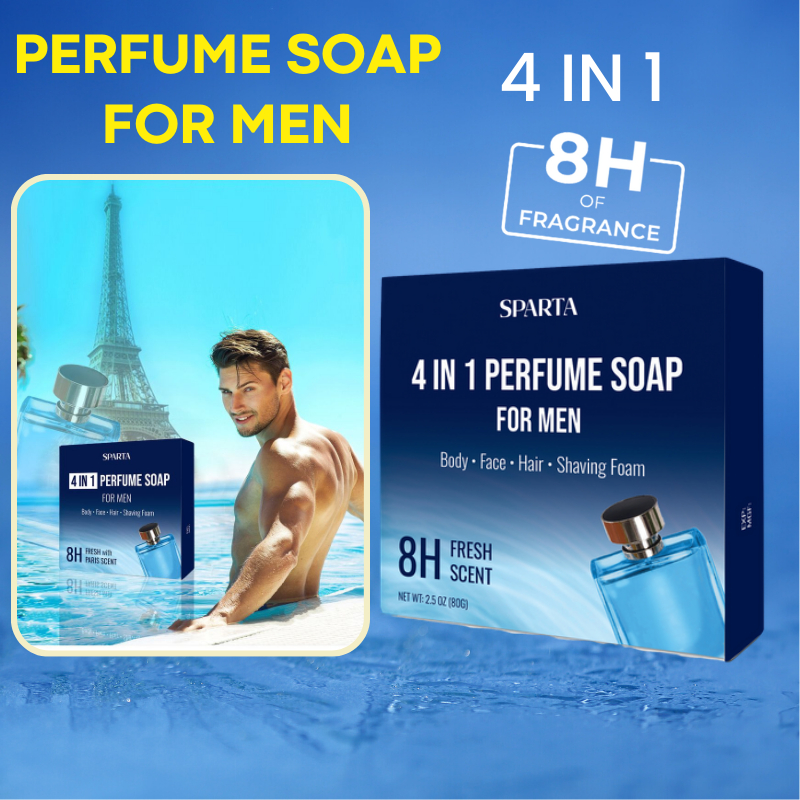 Sparta Perfume Soap For Men 4-In-1 cologne soap bath soap oil control ...