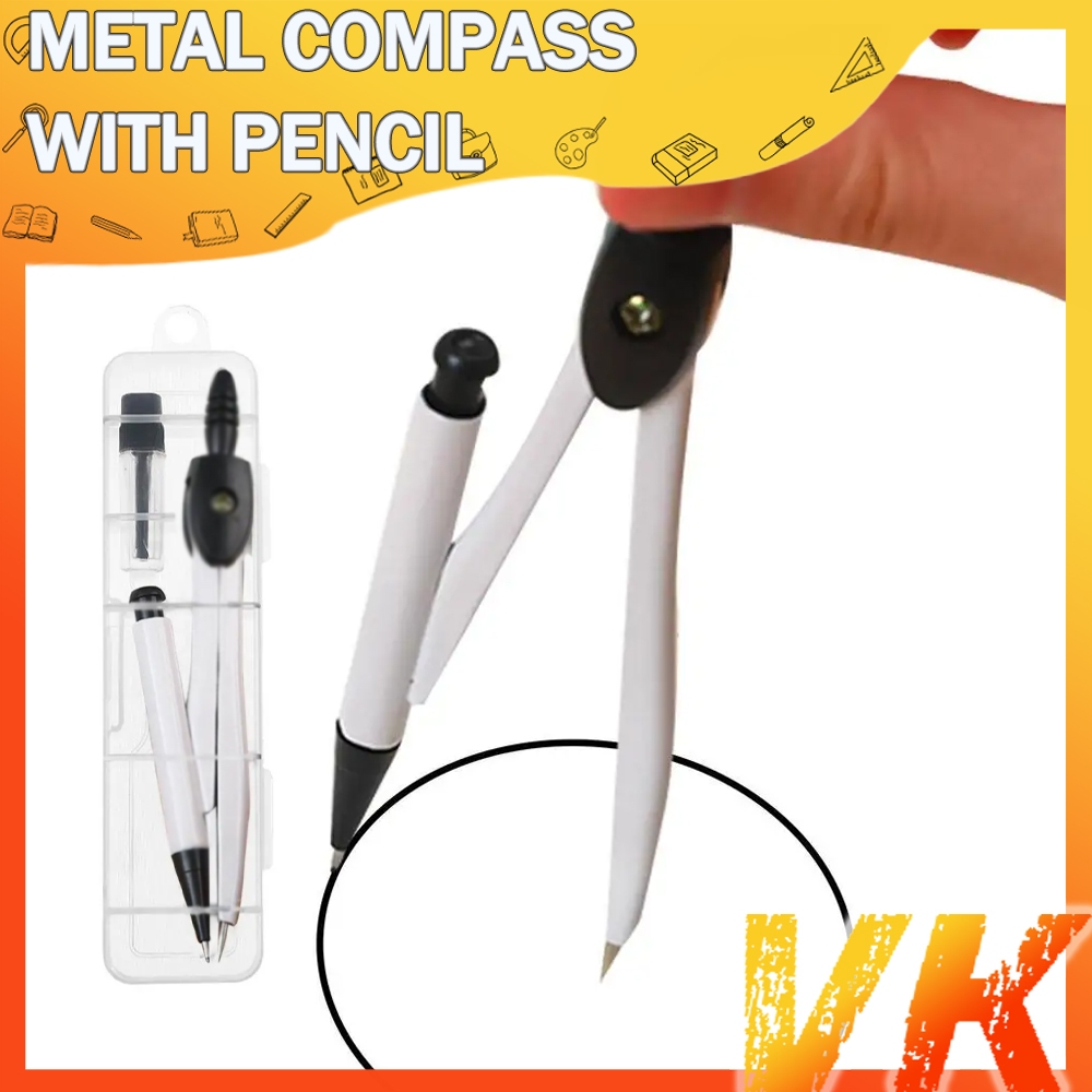 VK Drawing Compass Students Stationery Geometry School Supplies Math ...