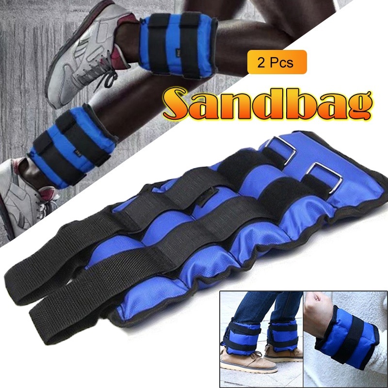 Wrist/Ankle Sand Bag Adjustable Pair Set Leg Ankle Weights Wrist Sand ...