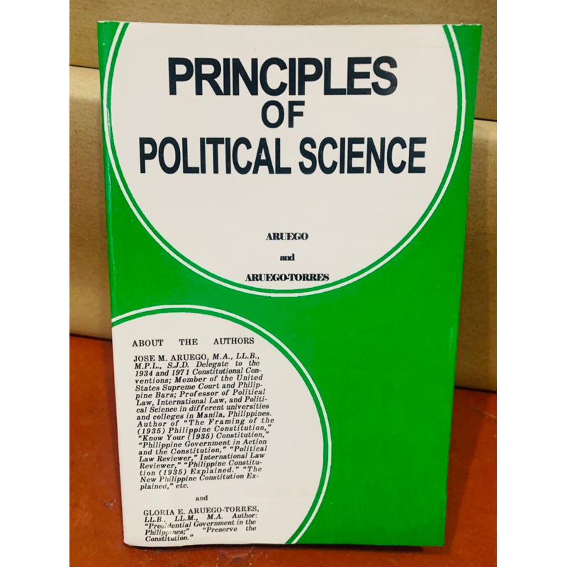 Principles of Political science Book by Aruego | Shopee Philippines