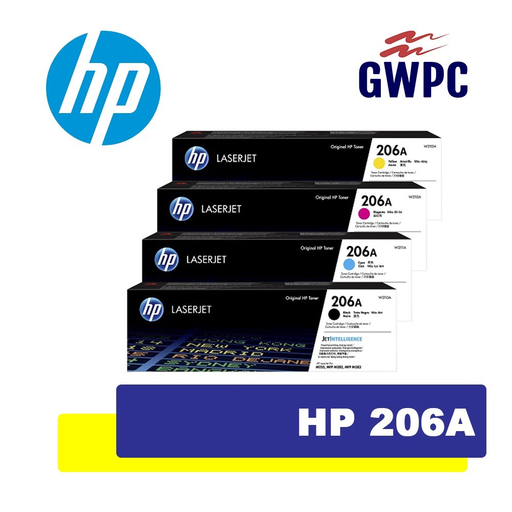 HP 206A Black ,Cyan,Magenta,Yellow Original LaserJet Toner Cartridge ...