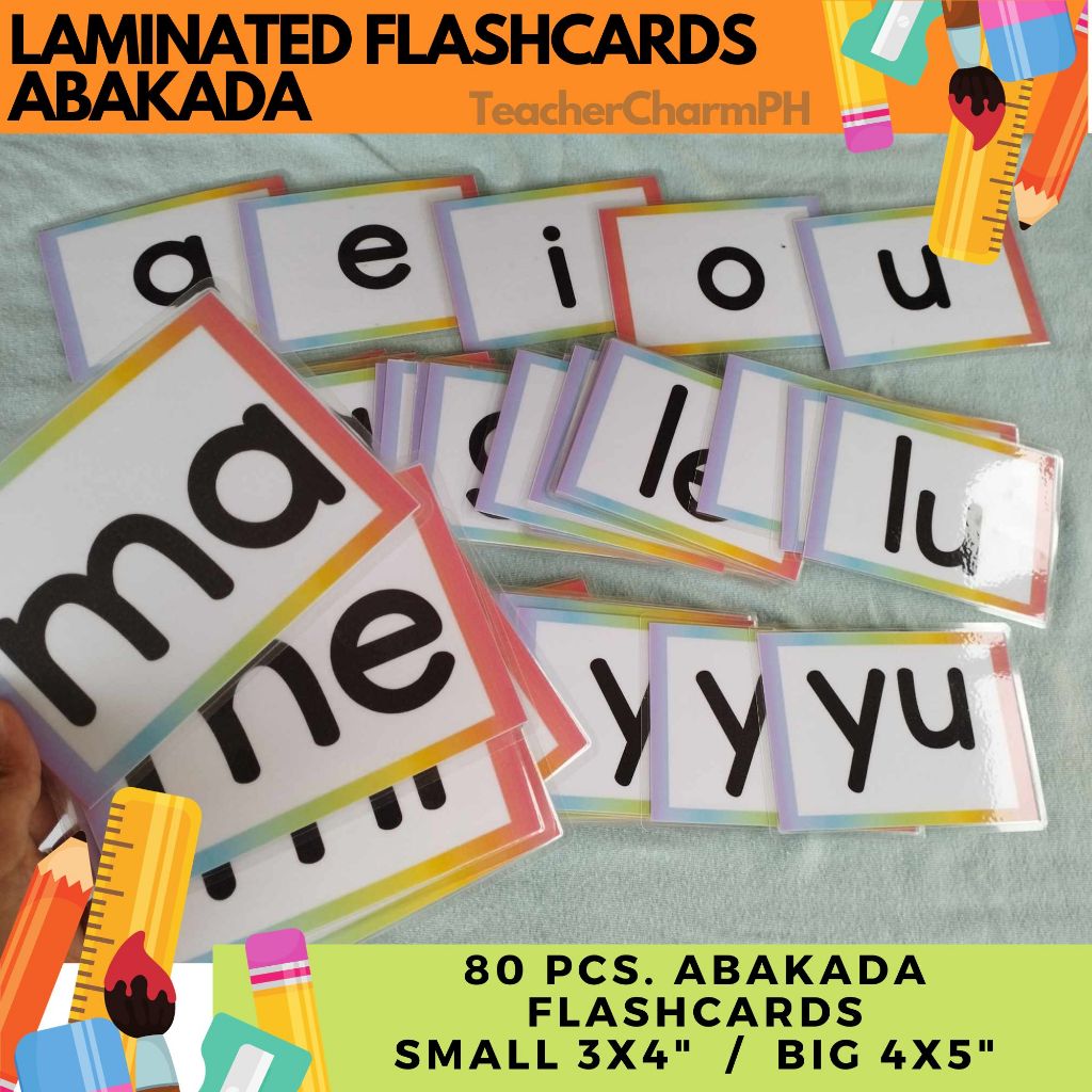 ABAKADA Laminated Flashcards for Kids, Preschool, Kindergarten ...