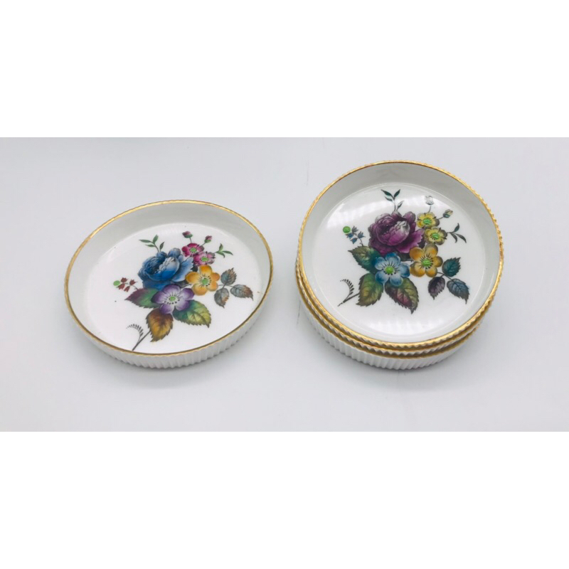 Vintage set of 4 Royal Worcester floral coasters | Shopee Philippines