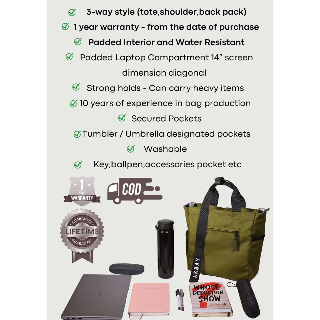 AKBAY ELI 3-WAY BAG (LIMITED EDITION) | Shopee Philippines