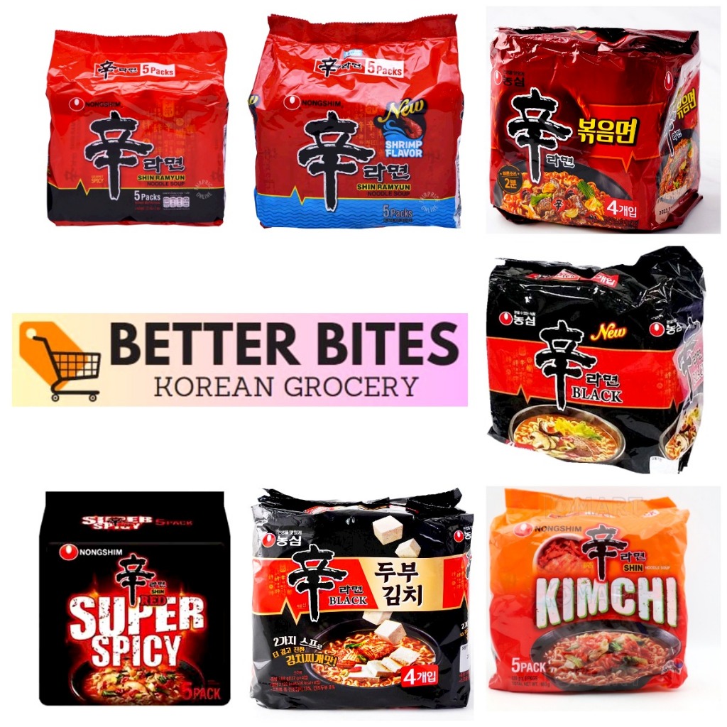 NONGSHIM POUCH KOREAN SHIN RAMEN NOODLES *1PACK*4/5PCS* KOREAN RAMEN ...