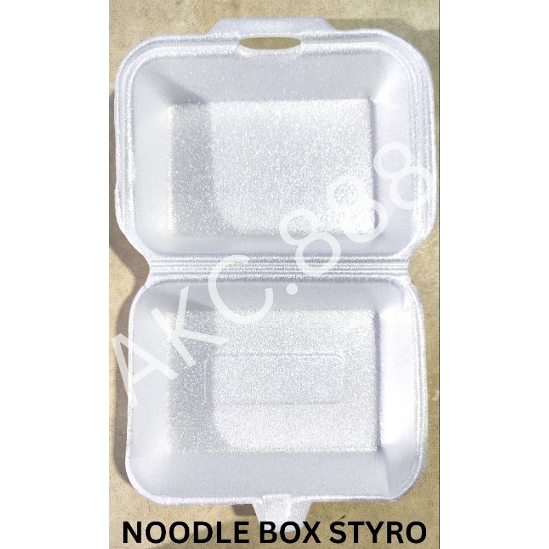 50 PCS - NOODLE BOX STYRO - DISPOSABLE STYRO, FOOD STYRO, MEAL BOX ...