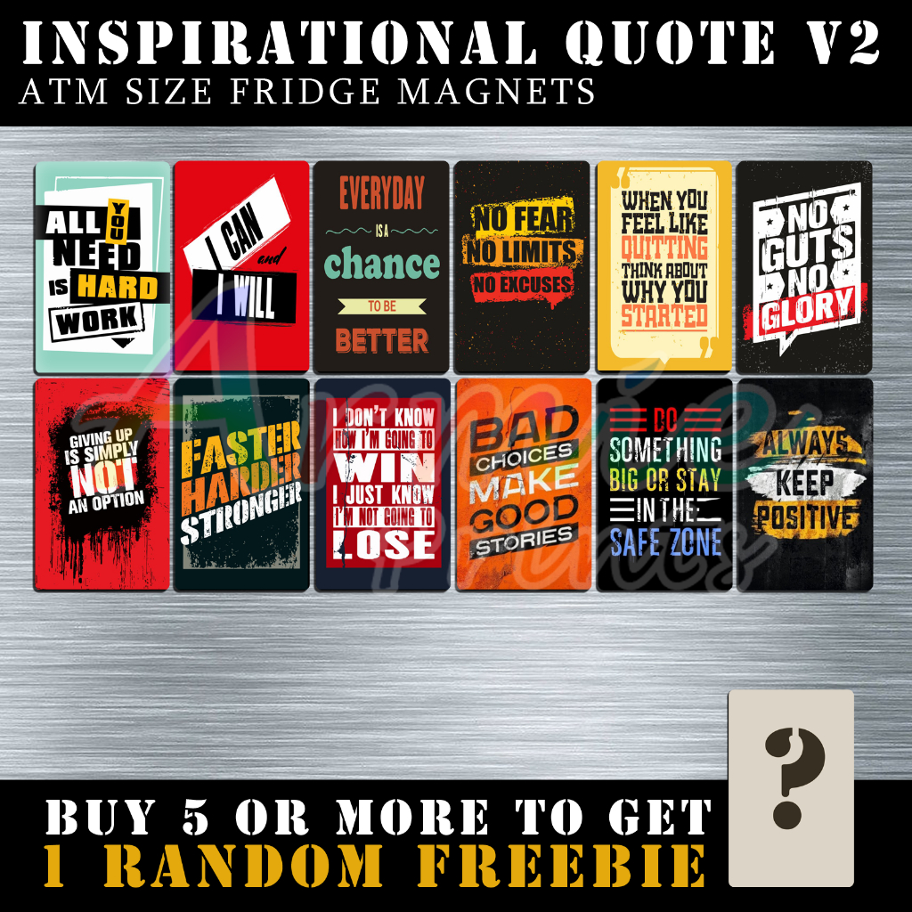 Inspirational, Positive Vibes and Motivational Quotes ATM Size Ref ...