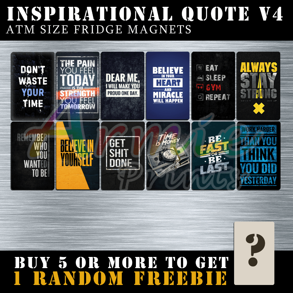 Inspirational, Positive Vibes and Motivational Quotes ATM Size Ref ...