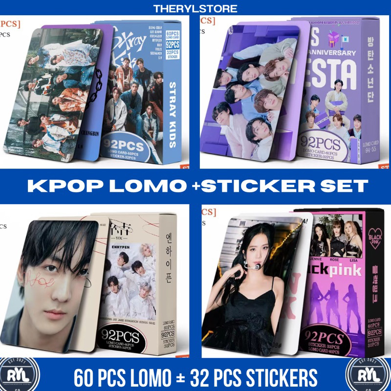 [92 pcs / box] KPOP Lomo cards + Sticker Set | Shopee Philippines