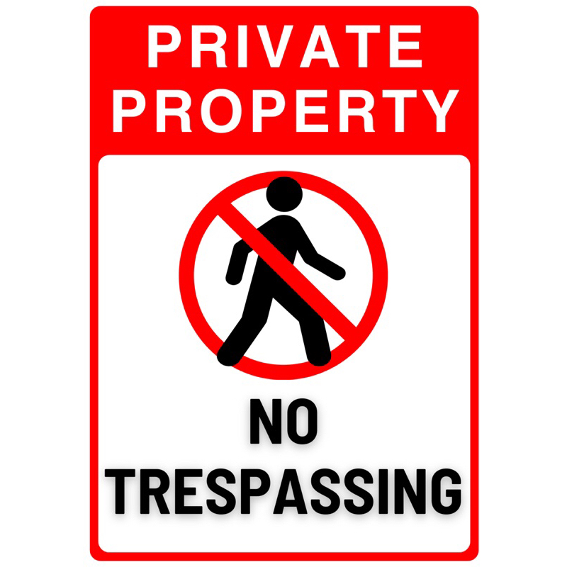 Private Property No Trespassing Laminated Signage Shopee Philippines