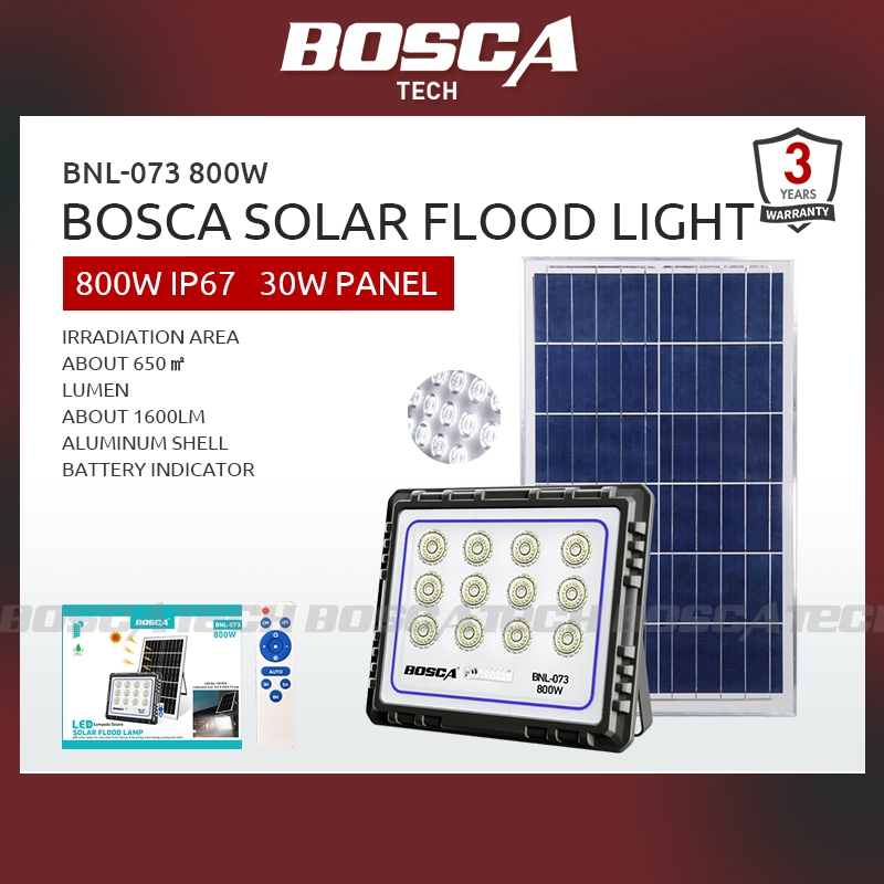 BOSCA Solar Flood Light BNL-073 IP67 800W Aluminum shell remote control ...