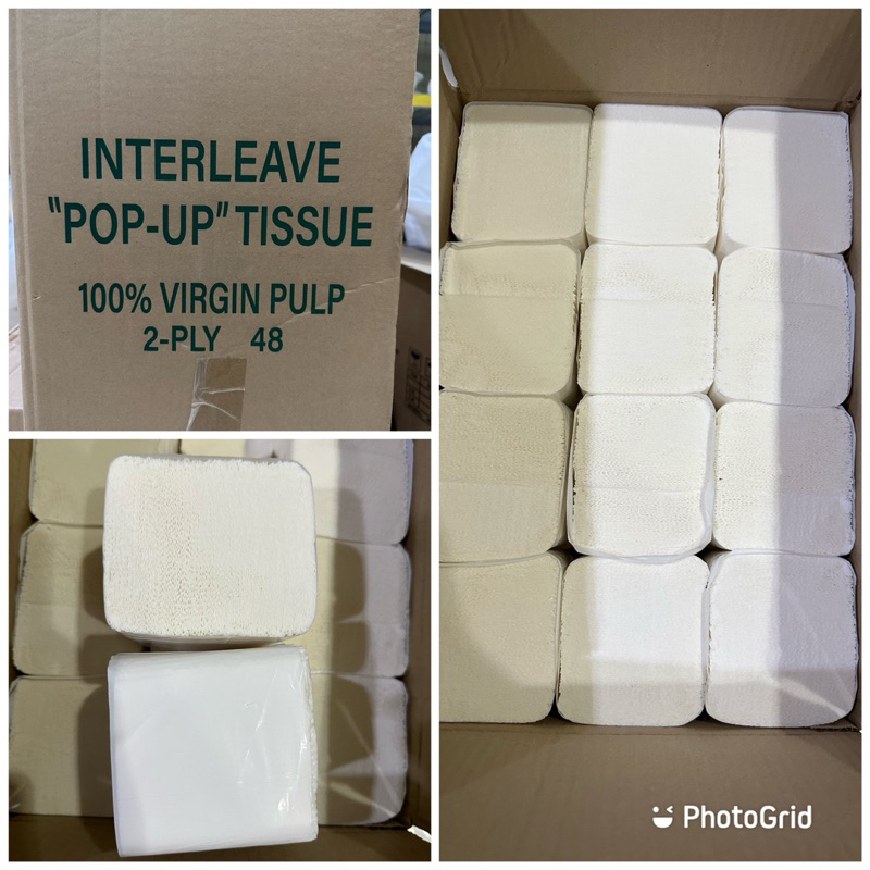 Interleave Pop-Up Tissue 300 sheets [48 Pack/Case] | Shopee Philippines