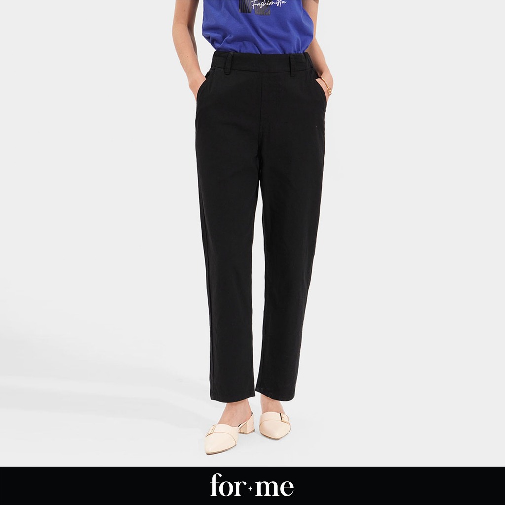 ForMe Ankle Length Cozy Pants for Women (Black/Khaki) | Shopee Philippines