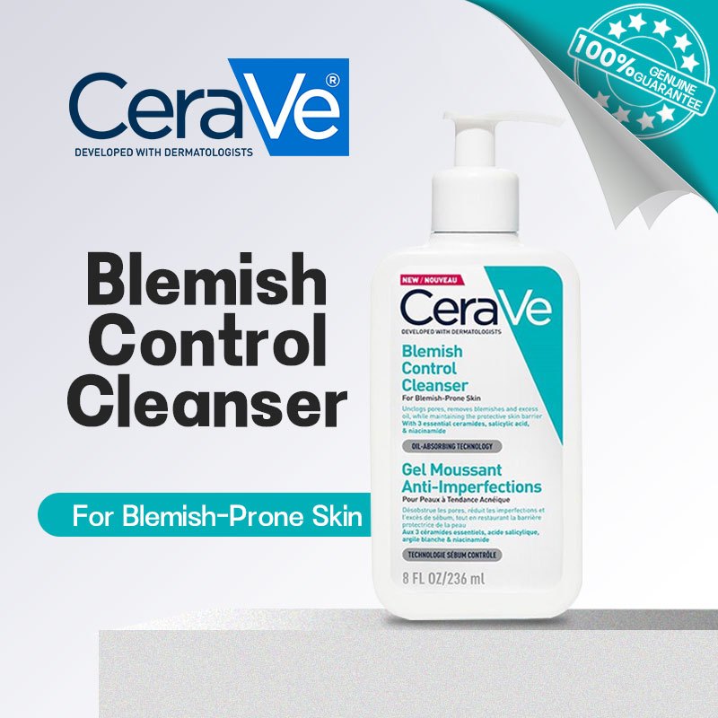 Cerave Blemish Control Cleanser,Acne Control Cleanser 2% Salicylic Acid ...