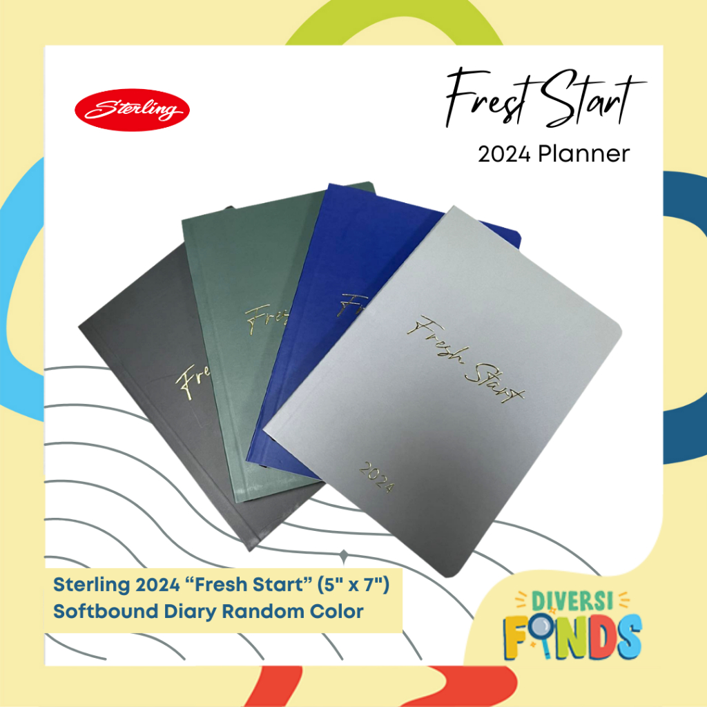 2024 Fresh Start 5'' x 7'' Softbound Diary F250103106 Random Color ...