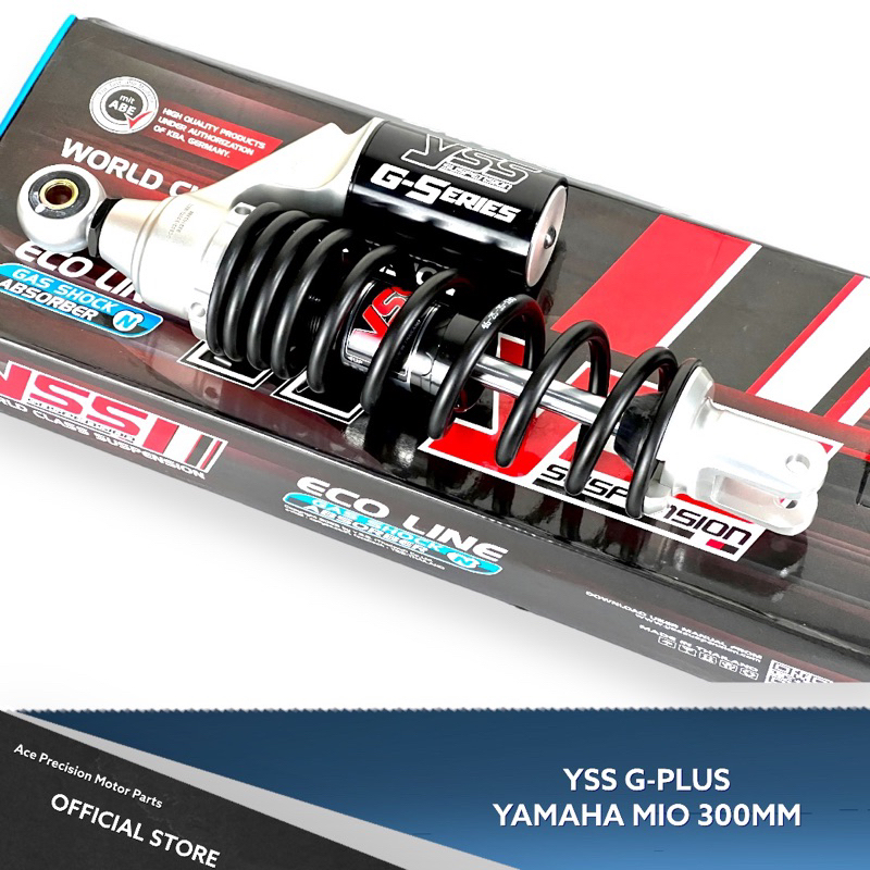 YSS REAR SHOCK G-PLUS MIO/ MIO i125/ GEAR 300MM | Shopee Philippines