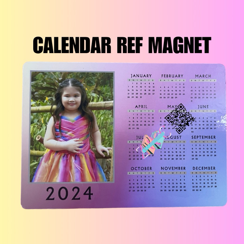 SOUVENIR OR CALENDAR 2024 REF MAGNET (ATM SIZE) PERSONALIZED | Shopee ...