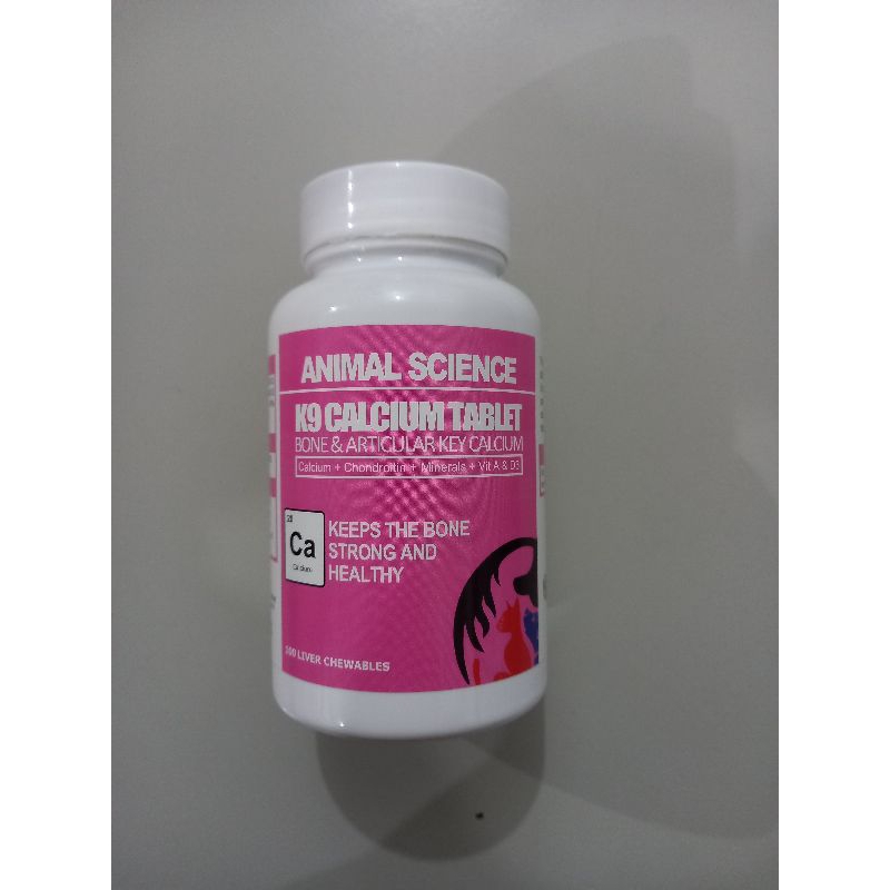 ANIMAL SCIENCE K9 CALCIUM TABLET (100 liver chewables) | Shopee Philippines