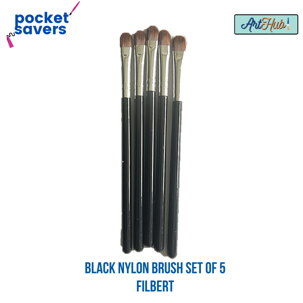 ARTHUB Filbert Brush Set of 5 (Painting Brushes, Face Paint, Acrylic ...