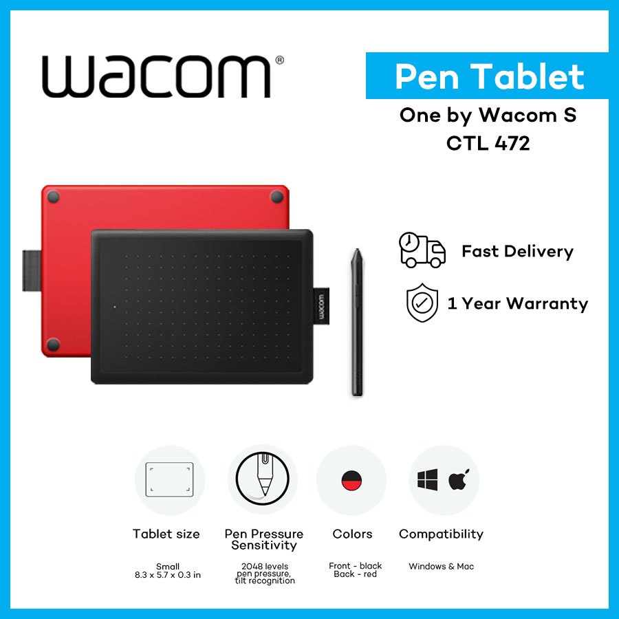 Wacom CTL-472 Graphic Drawing Pen Tablet Small One by Wacom | Shopee Philippines