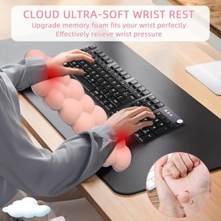 Cloud Wrist Rest for Keyboard PU Leather Cloud Palm Rest Mouse Pad Cute ...