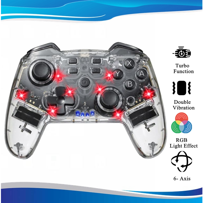 Ovleng T37 Wireless Game Controller With Dual Electric Motors For ...