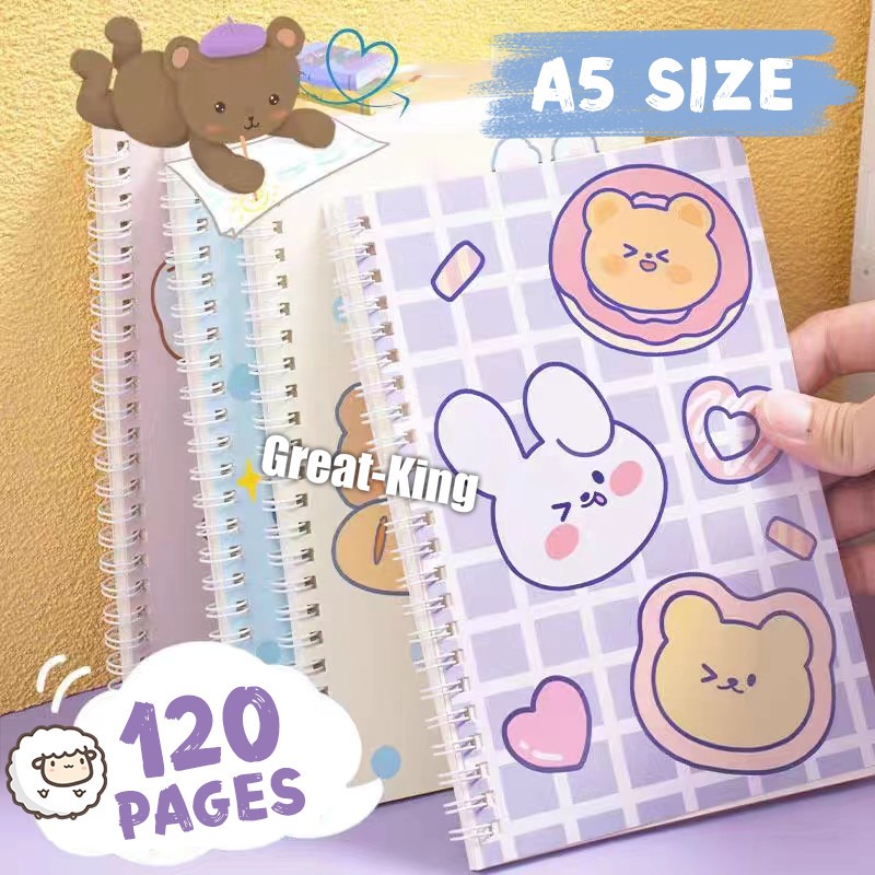 1PCS cute style coil book spiral Notebook A5Student Notebook School ...