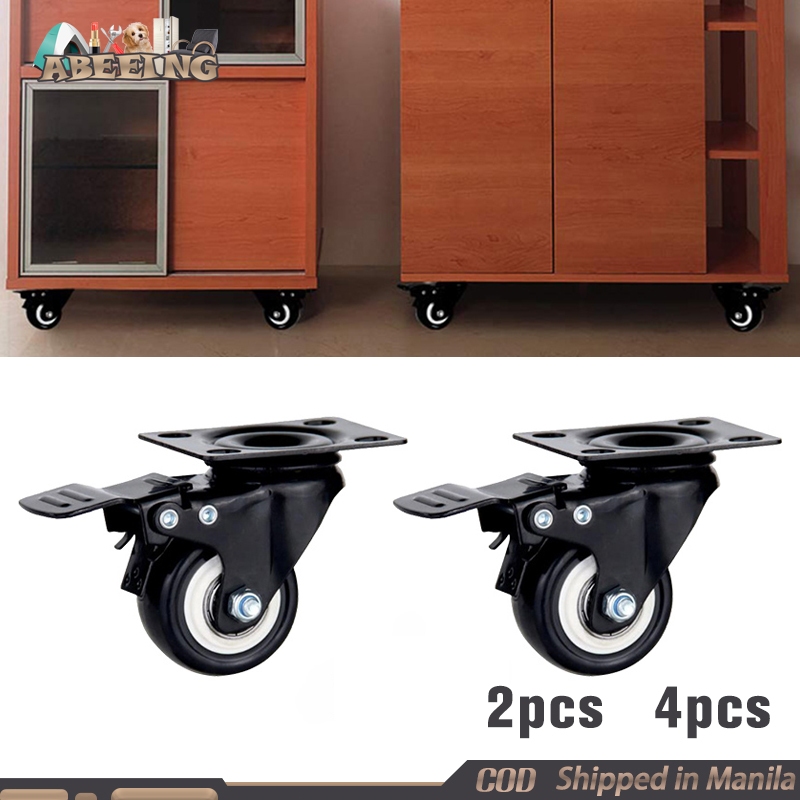 4Pcs Caster Wheels With Lock Heavy Duty 360° Swivel Caster Push Cart ...