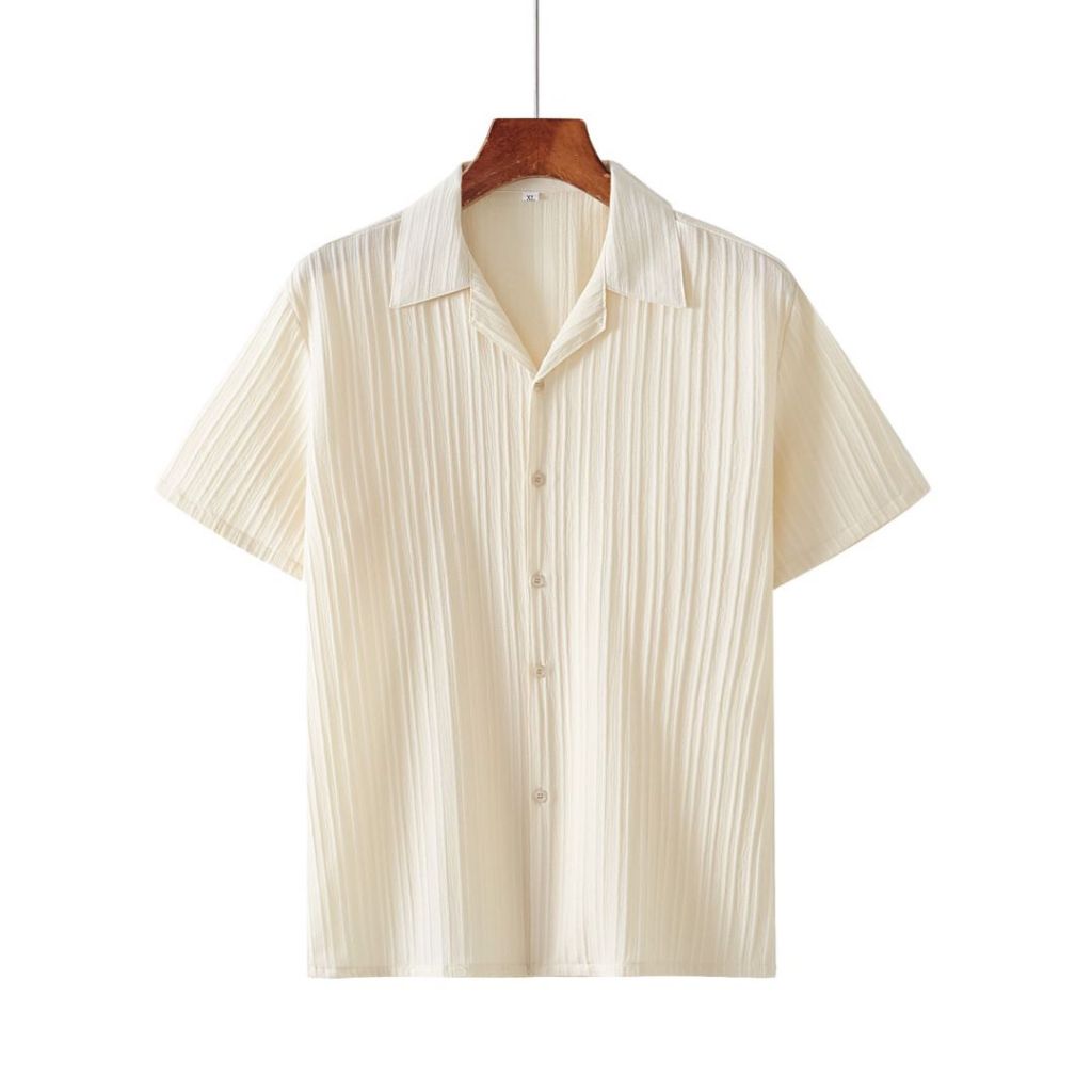 2031 High-end Cuban collar short-sleeved shirt for men | Shopee Philippines