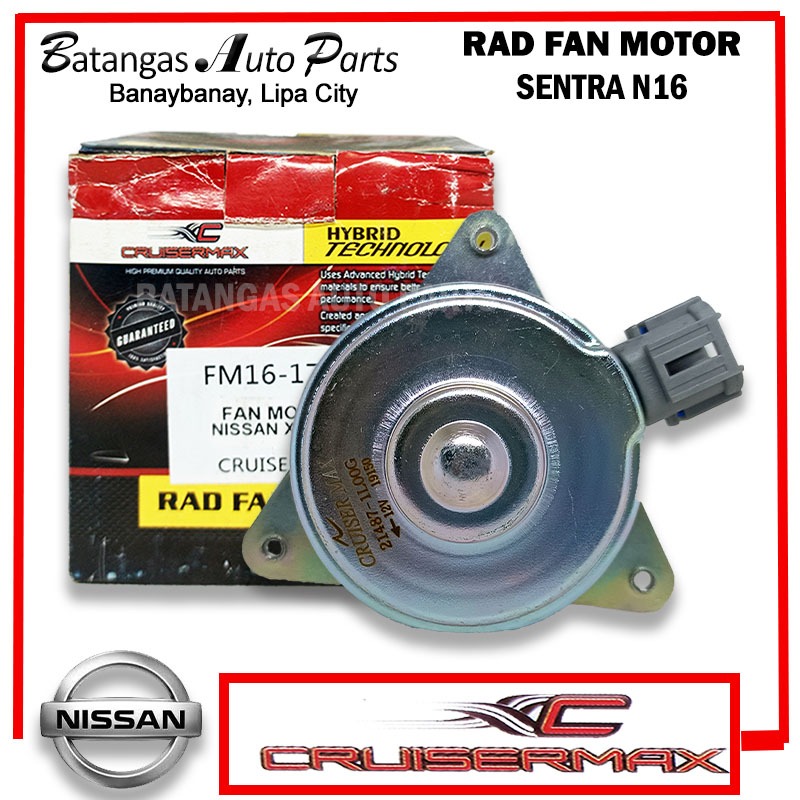 CRUISERMAX RADIATOR FAN MOTOR NISSAN SENTRA N16 FM16-1751 | Shopee ...