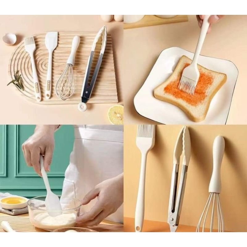 4pcs. High Quality Cooking Tools Baking Props Silicone Set. | Shopee ...