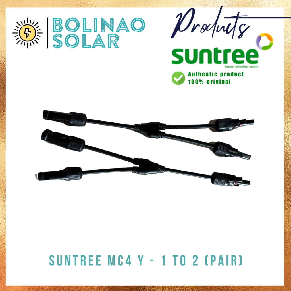 SUNTREE | MC4 Y Connector (1 to 2 Split) Pair | Shopee Philippines