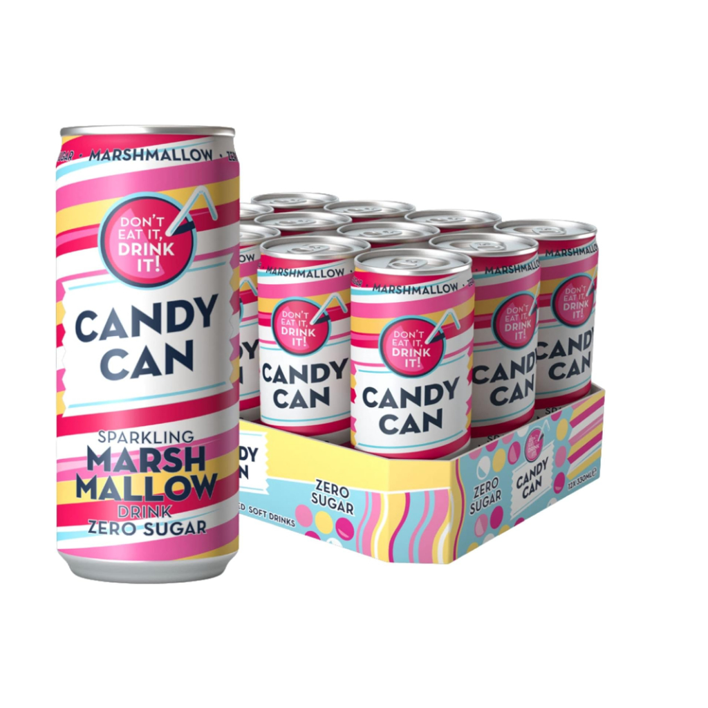 Candy Can Sparkling Soda Marshmallow Flavour Sugar-Free 6cans | Shopee ...
