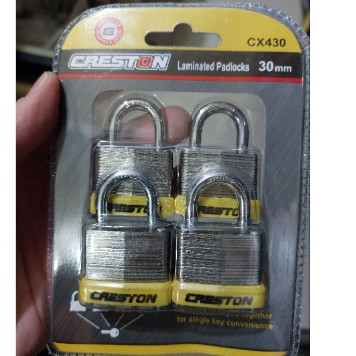 Creston Padlock 4pcs Set Key Alike Choose 30mm Or 50mm | Shopee Philippines