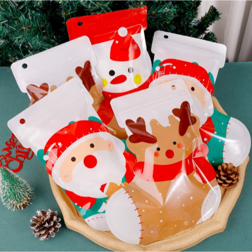 1pc Christmas Ziplock Plastic Gift Bags Candy party Packaging Bags ...