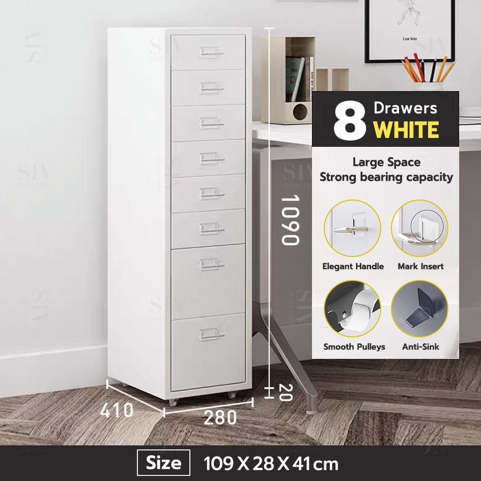 SIV 3-8 Layer Metal File Storage Cabinet Steel Filing Cabinet With ...