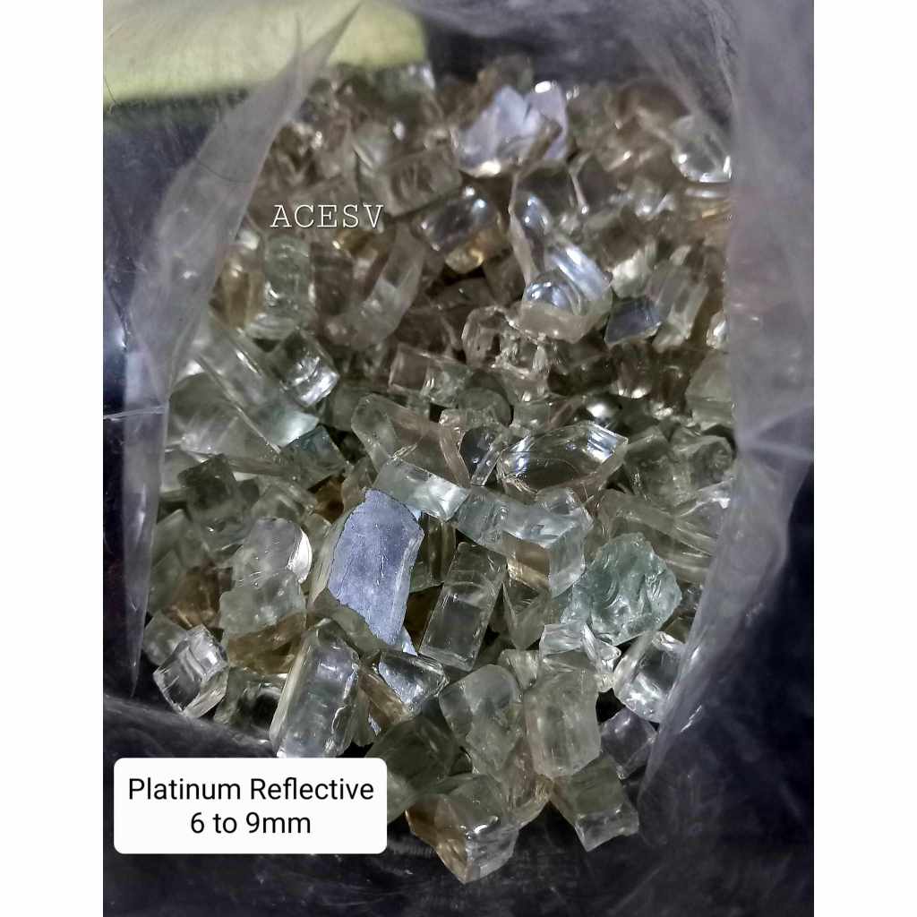 Crushed glass crystal star fire reflective and platinum reflective for ...