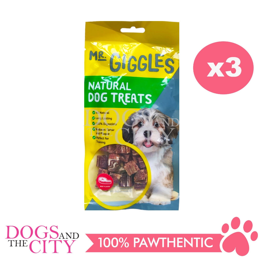 Mr. Giggles GPP0823005 Snowflake Beef Diced Dog Treats 50g (3packs ...