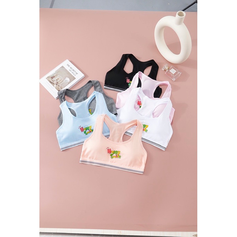 Girls in the development of breastwear large children cotton vest bra ...