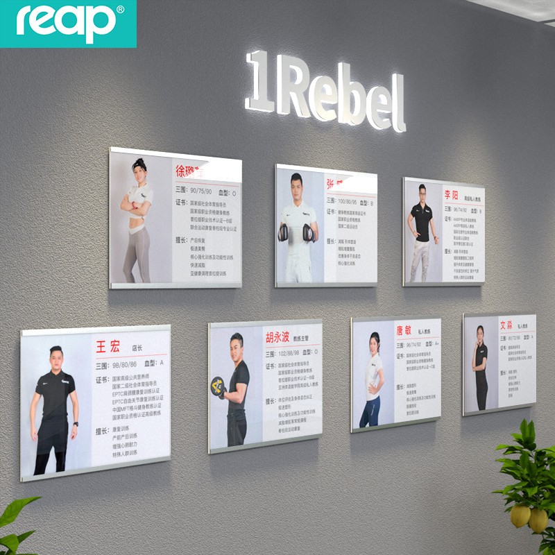 A4 Clear acrylic wall signs display label price Business Card label ...