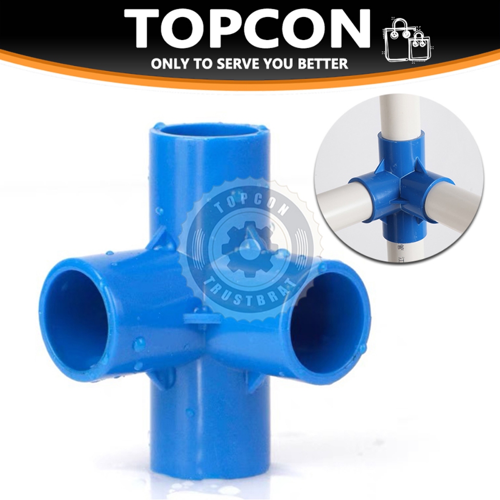 1/2" 3/4'' 1'' PVC Coupling Three-Dimensional Four-Way Water Pipe ...